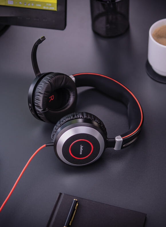 Jabra EVOLVE 80 headset with active noise cancellation
