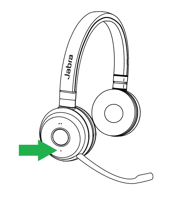 To mute/unmute the microphone on your Evolve 65 TE, press and hold (2 ...