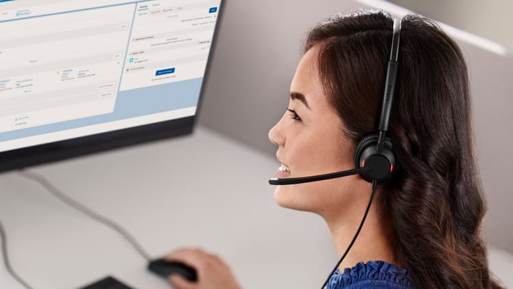 Call Center Headsets With Mic - Wireless & Noise Cancelling